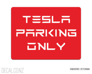 Tesla Parking Only Aluminium Signage Panel - Decal.co.nz